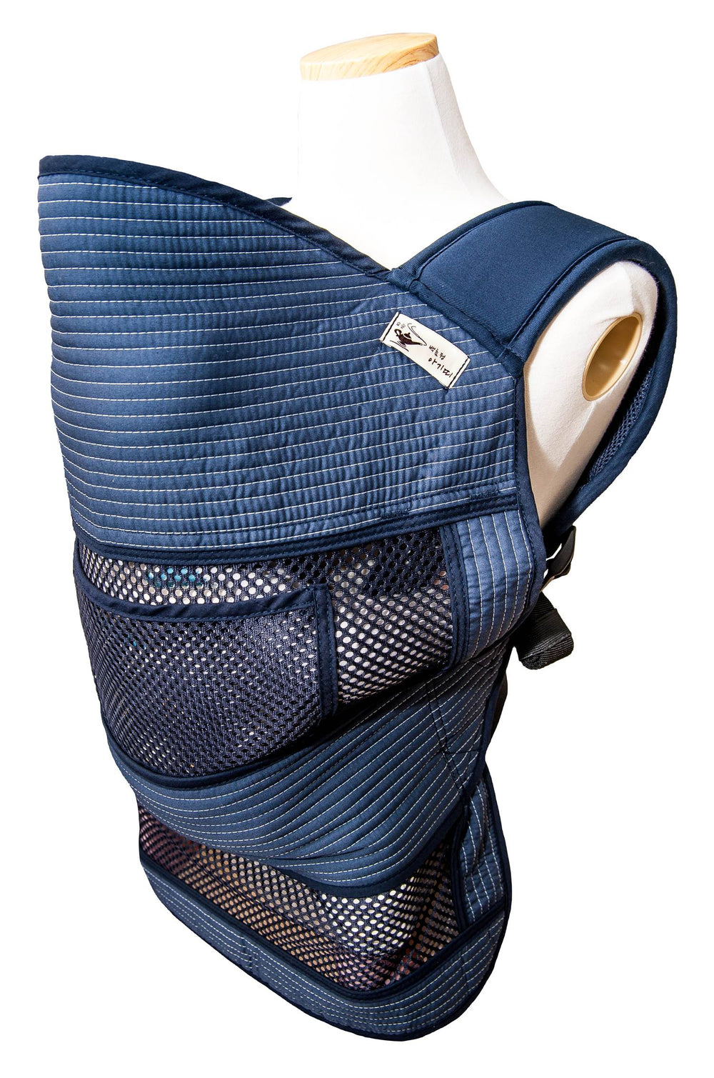 JANY WRAP Baby Navyblue Buckle Type Podaegi Soft Baby Carrier Korean
