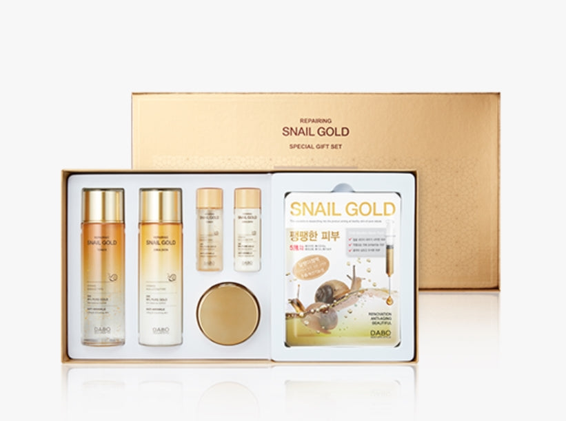 DABO Repairing Snail Gold Skin Care 3 Set Elastics Nutritions Moisture ...