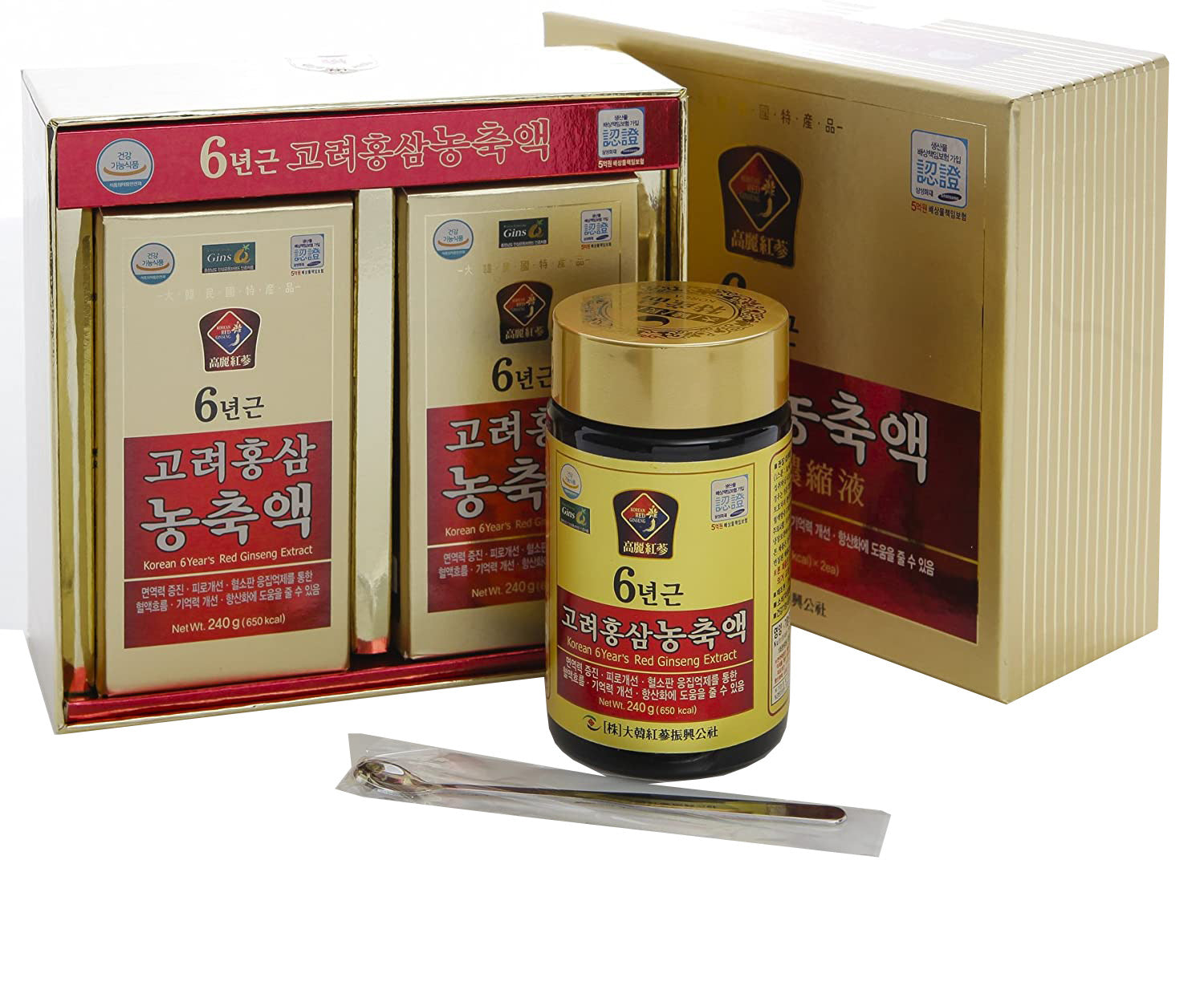 100% Pure Korean Red Ginseng Extracts Gold 6 years Roots 480g Health
