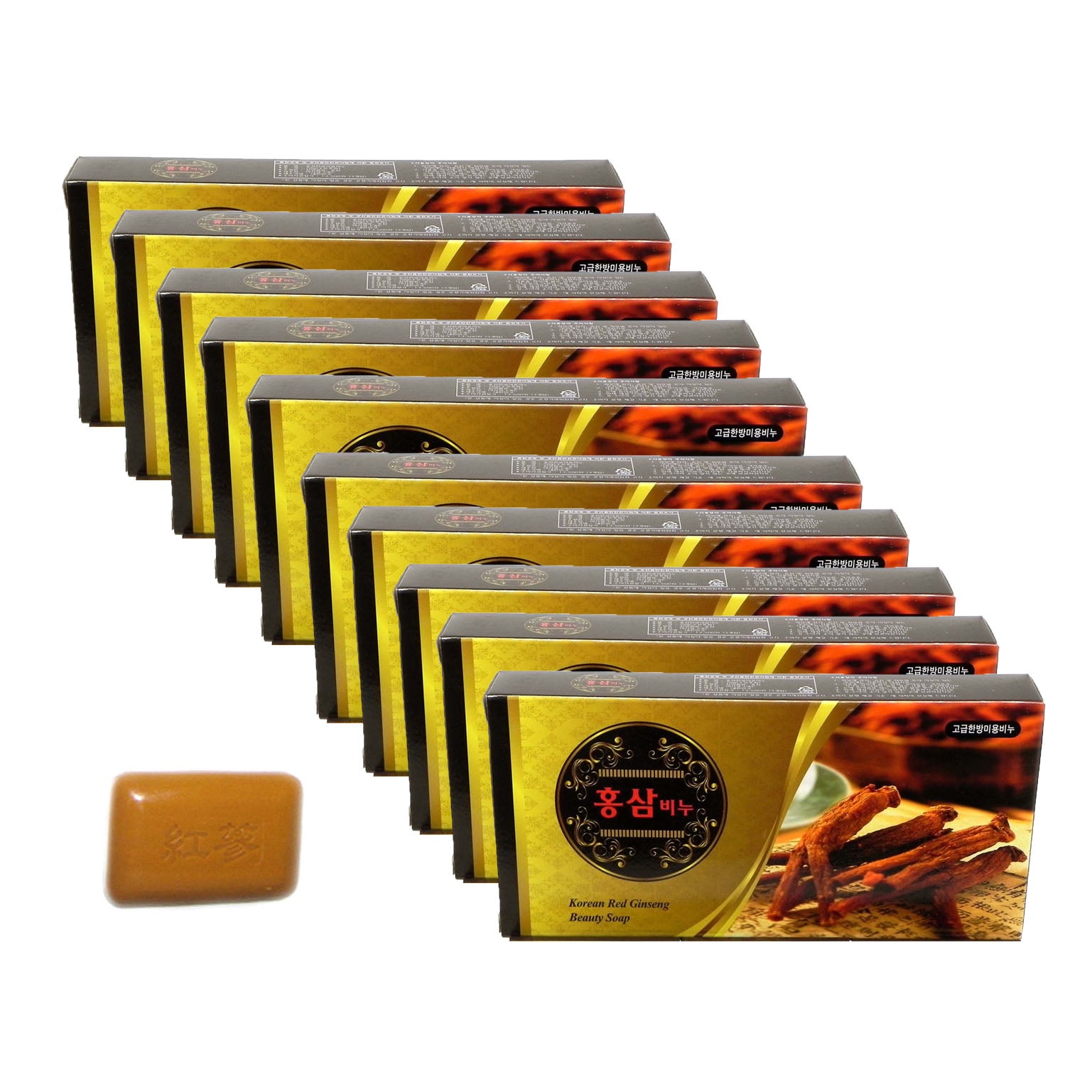 10 Boxes Korean Red Ginseng Beauty Bar Soaps Moisture Cleanser Bath