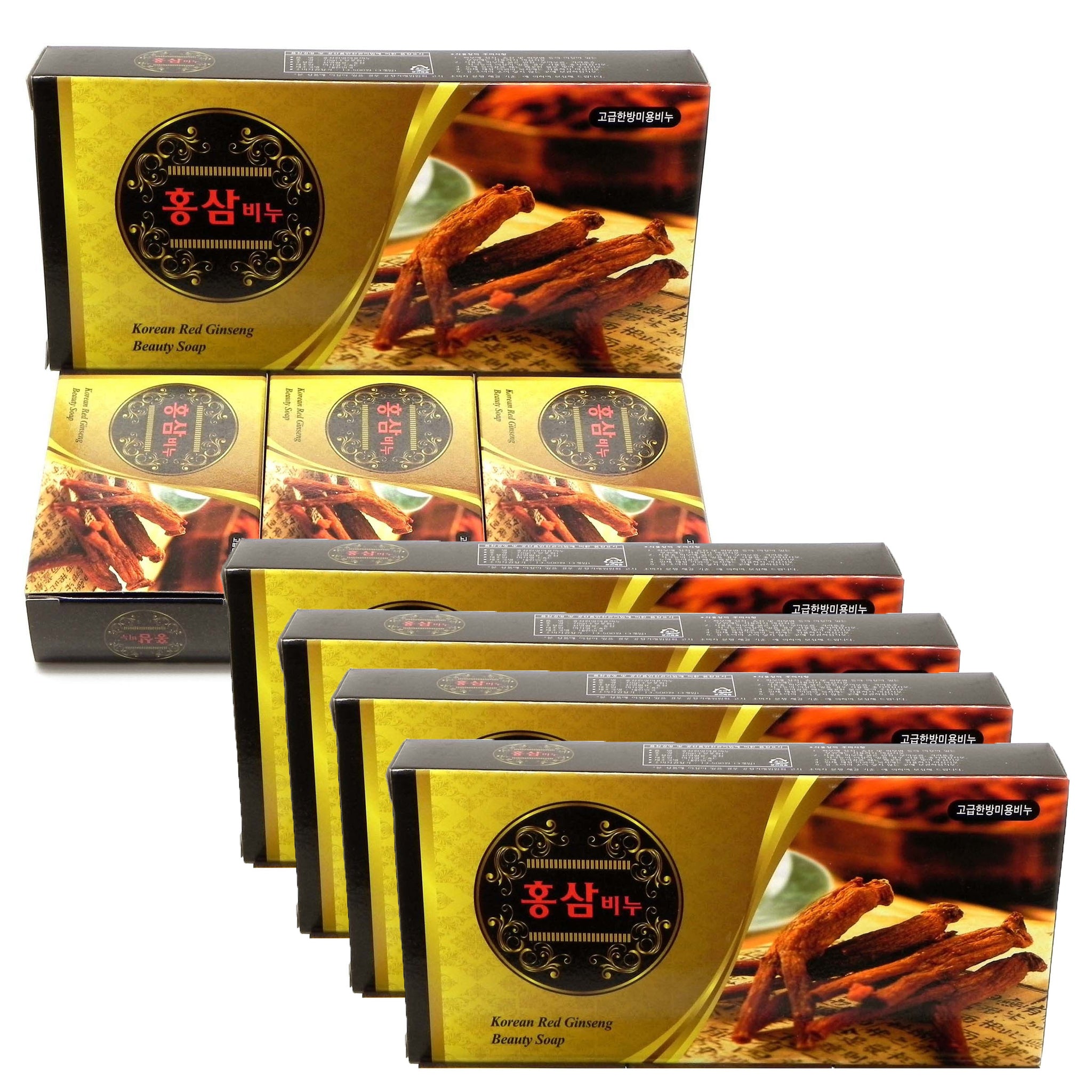 5 Boxes Korean Red Ginseng Beauty Bar Soaps Moisture Cleanser Bath