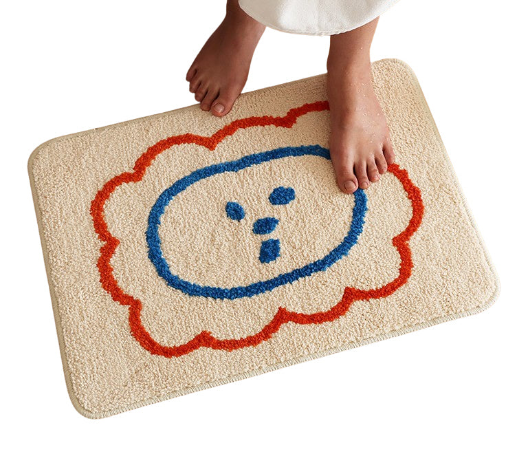 Beige Cute Ryan Bathroom Floor Foot Rugs Mats Home Bed Door Feet Pads