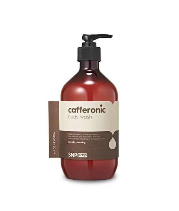 SNP Prep Cafferonic Body Wash 500ml Skincare Moisture Hyaluronic Acid