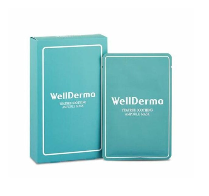 WELLDERMA Teatree Soothing Ampoule Mask 25ml 10 sheets Womens Cosmetic