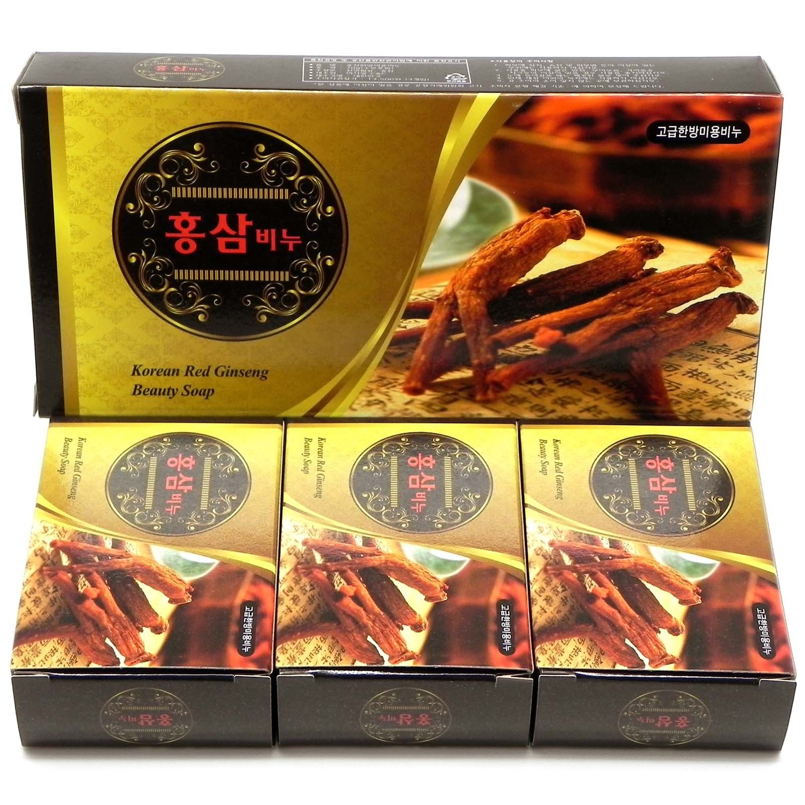 Korean Red Ginseng Beauty Bar Soaps Moisture Nourishment Cleanser Bath ...