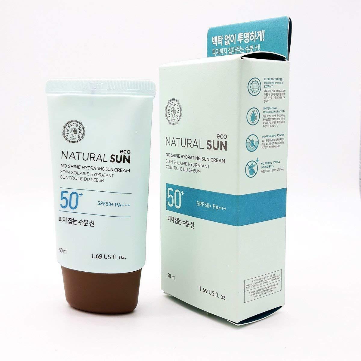 THE FACE SHOP Natural Sun Eco No Shine Hydrating Sun Creams (50ml) SPF